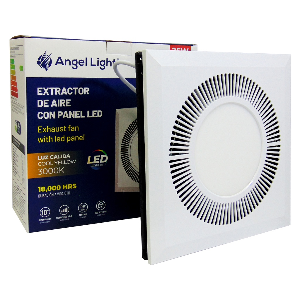 EXTRACTOR DE AIRE 10" CON PANEL LED ANGEL LIGHT | Litani Import Export